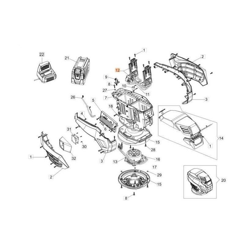 BATTERY CONNECTOR WITH WIRING AND SPRING 56V ORIGINAL EMAK 54350171...