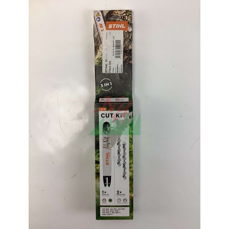 Cut Kit 16 bar and chains ORIGINAL STIHL chainsaw MSA220 MS194 MS18...