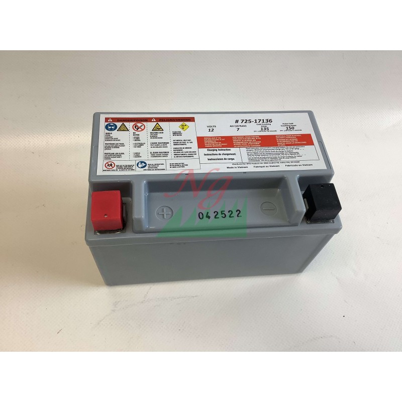 MINIRIDER 76 MTD CUB CADET 7AH 725-17136 gel lawn tractor battery:S...
