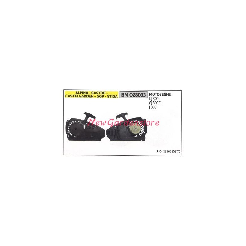 Avviatore messa in moto motore motosega CJ 300 300C J330 CASTELGARD...
