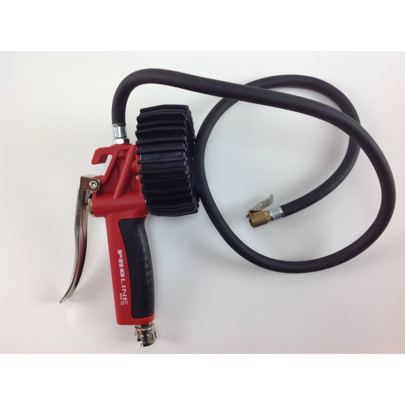 Professional air gun for inflating tyre wheels with pressure gauge ...