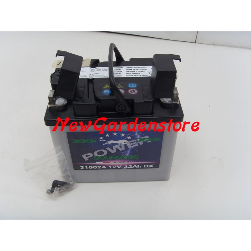 Lawn tractor starter battery 310024 12V/32A positive terminal RIGHT...