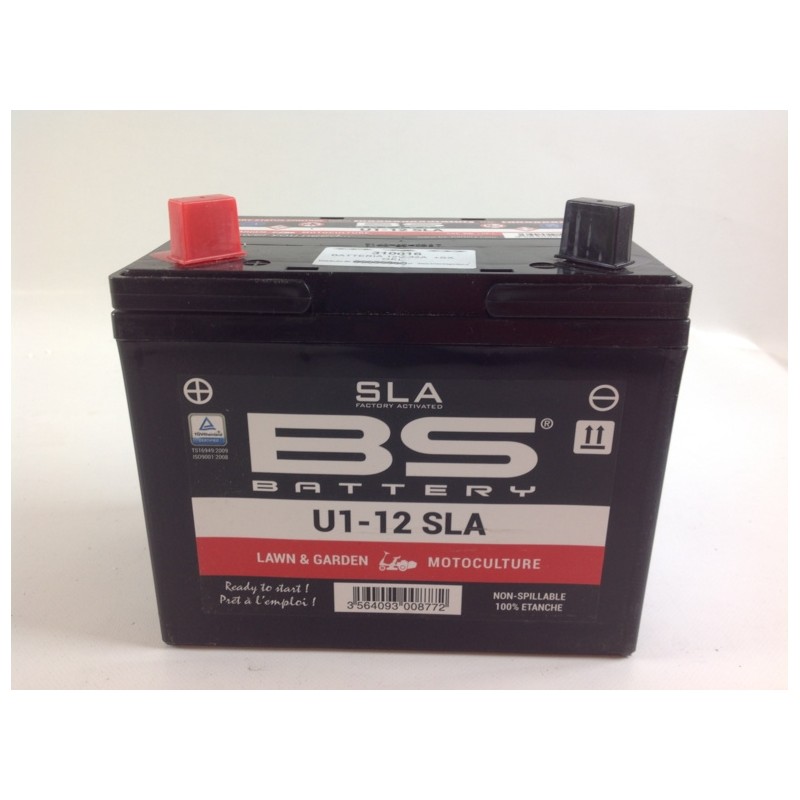 Battery gel starter BS lawn tractor 12V/32A pole + Left maxi starti...