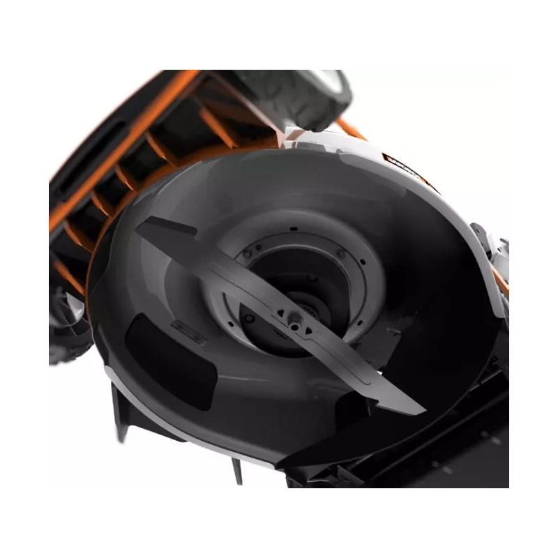 WORX WG761E cordless lawnmower with 4 x 4.0Ah batteries and 4-slide...
